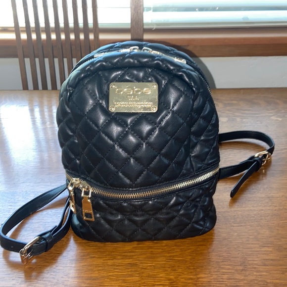 bebe | Bags | Bebe Usa Backpack Purse Black | Poshmark